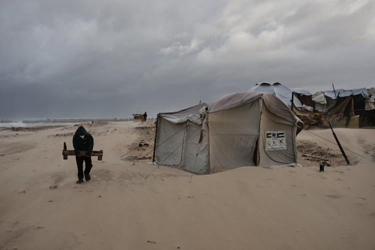 Howling winds collapse walls on Gaza tent camps, killing 4. A 1-year ...