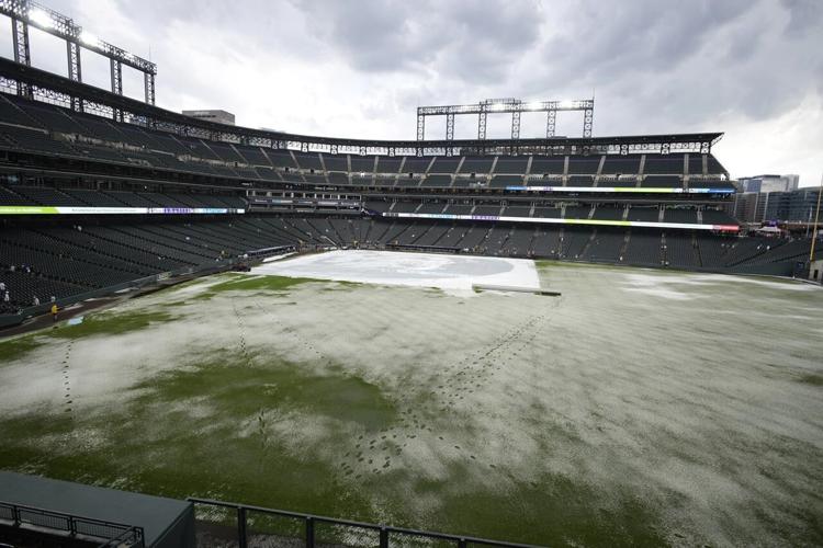 All Hail the Rockies! Pea-sized hail makes Coors Field a winter ...