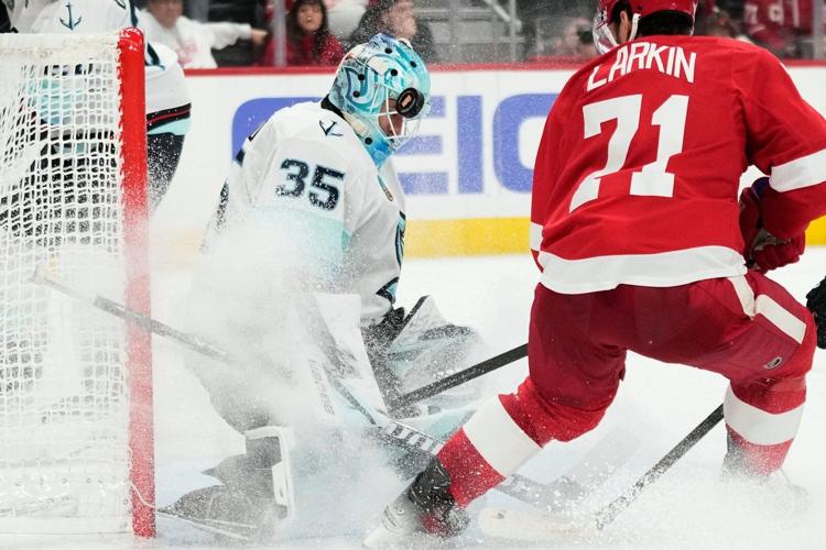 Red Wings rookie Nate Danielson has goal and assist for first NHL ...