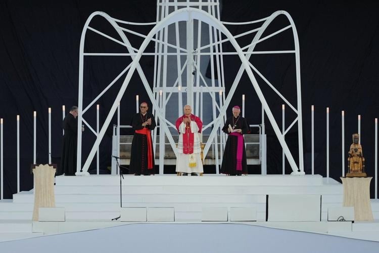 Catalonia's famed human tower climbers greet Pope Leo in Barcelona