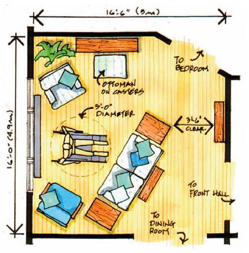 Square room with a view could use fresh layout