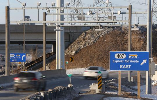 Highway 407 ETR rates and fees to increase in 2025