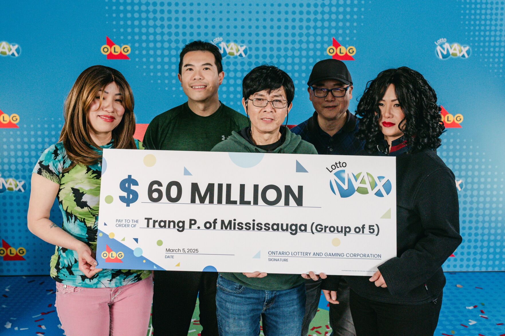 Five Toronto-area co-workers win $60M Lotto Max jackpot