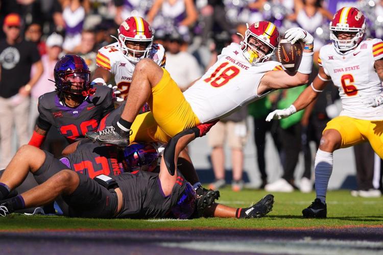 Iowa State TE Brahmer gets in end zone a week after collapsing on field
