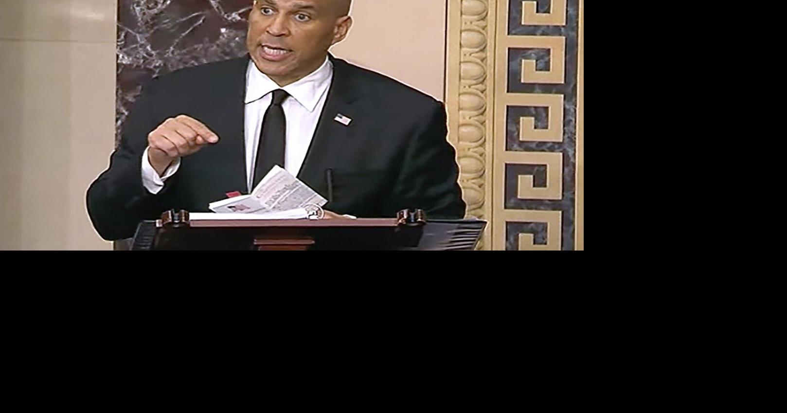 With a nod to America's civil rights legacy, Sen. Cory Booker makes a mark of his own