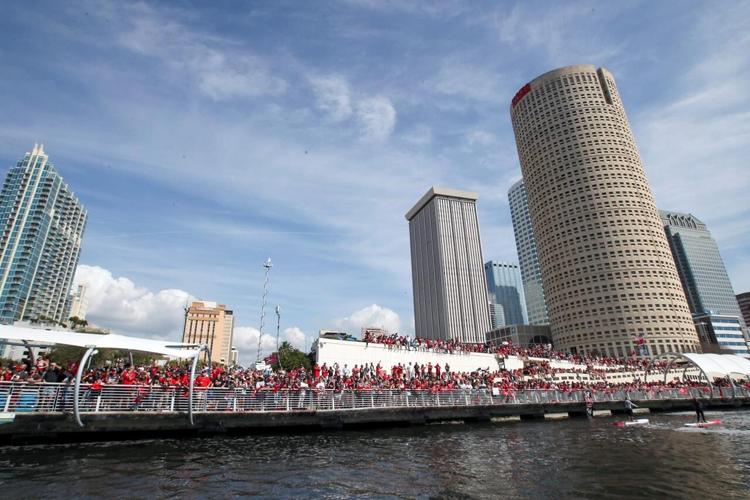Super Bowl champion Buccaneers celebrate with boat parade