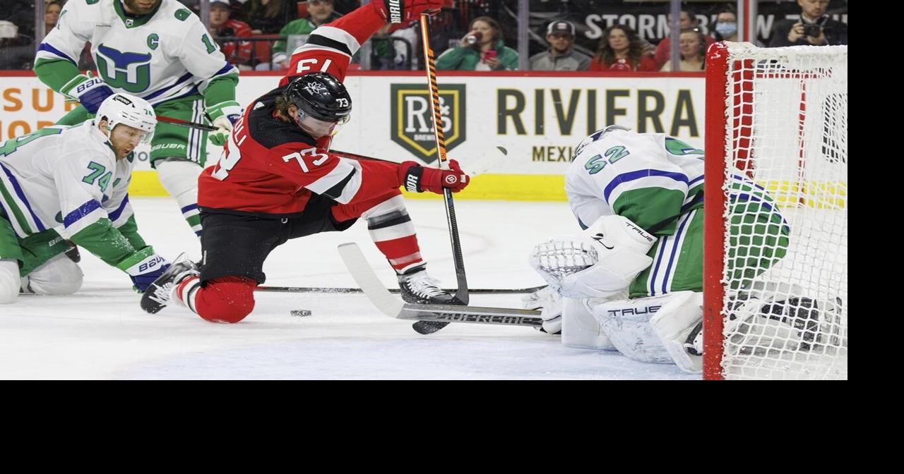 Sebastian Aho scores in OT to lift Hurricanes over Devils 1-0