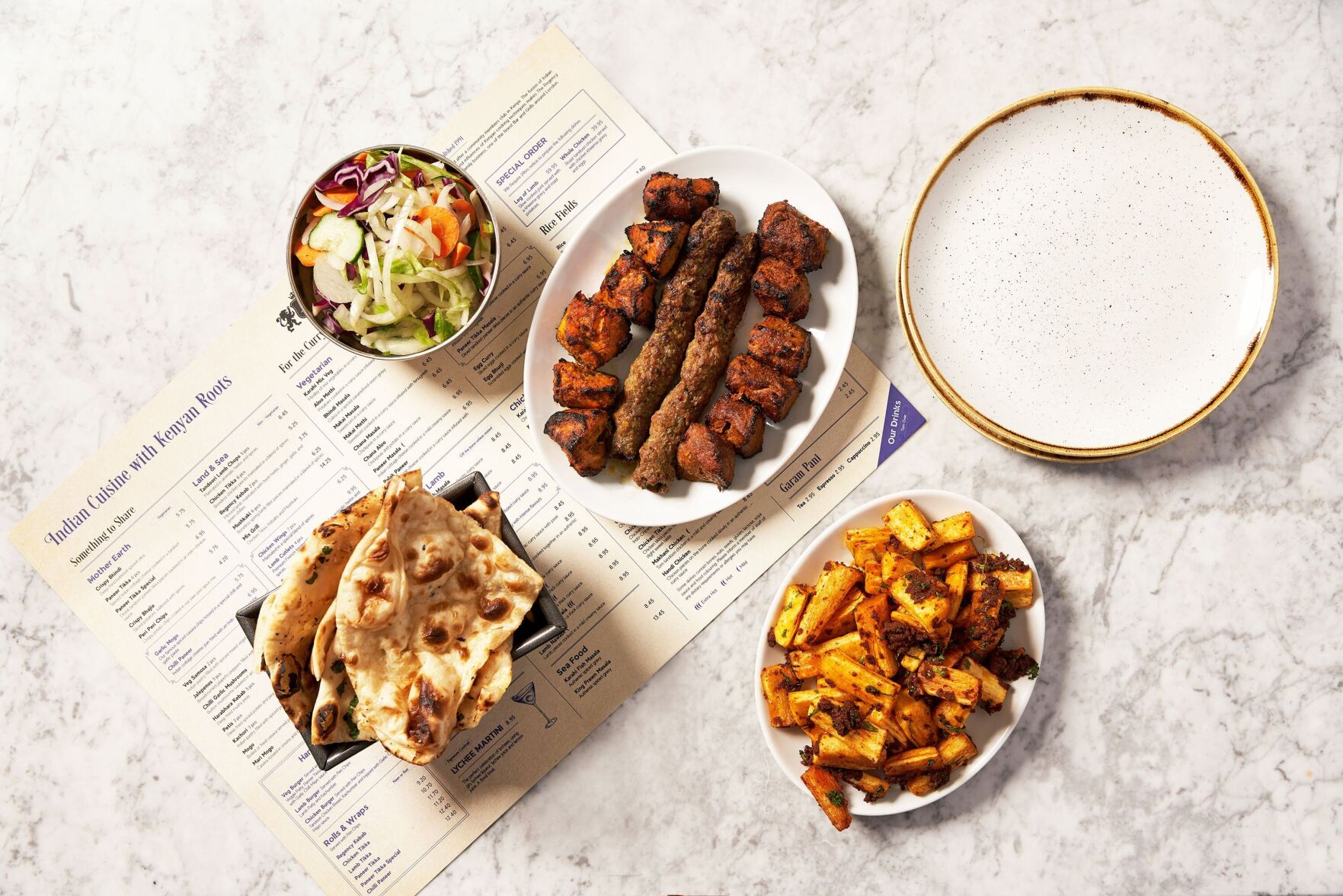 In London, U.K., desi pubs serve Indian food, British beer