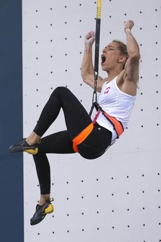 Speed sport climber Aleksandra Miroslaw wins Olympic gold 2 days after ...