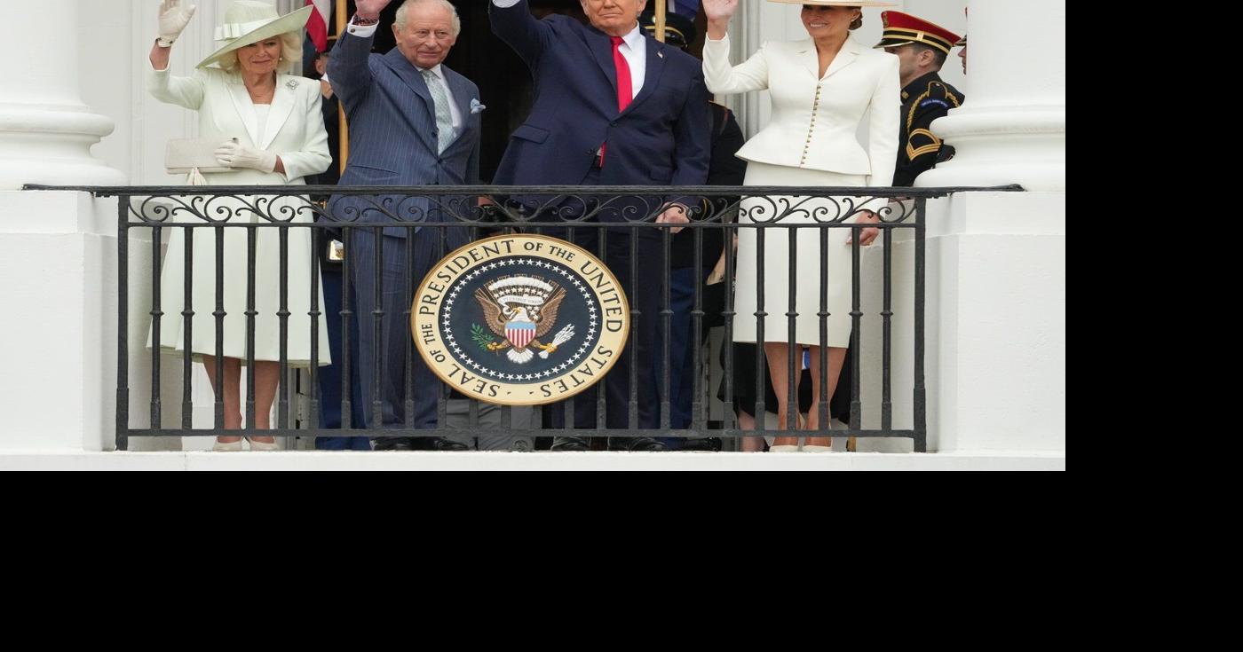 Trump and Charles greet each other warmly and meet in Oval Office on a ...