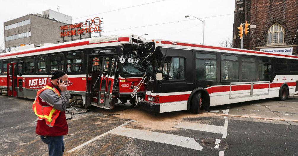 TTC bus driver charged after head-on crash with streetcar