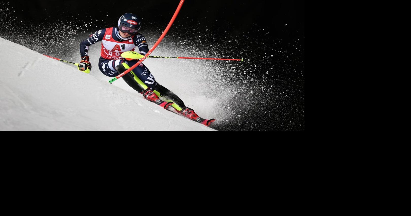 Mikaela Shiffrin and US teammate Paula Moltzan 1-2 after 1st run of ...