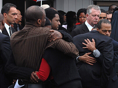 Hundreds mourn 2007's first homicide victim