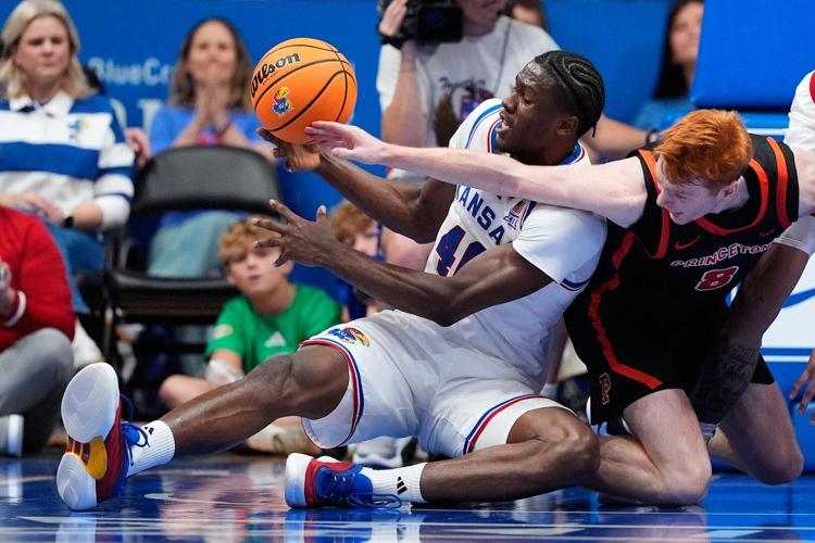 Bidunga, No. 25 Kansas pull away for 76-57 win over Princeton