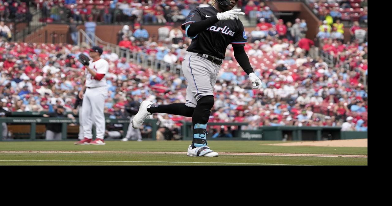 Marlins win first game after 0-9 start, beat Cardinals 10-3 as Chisholm ...