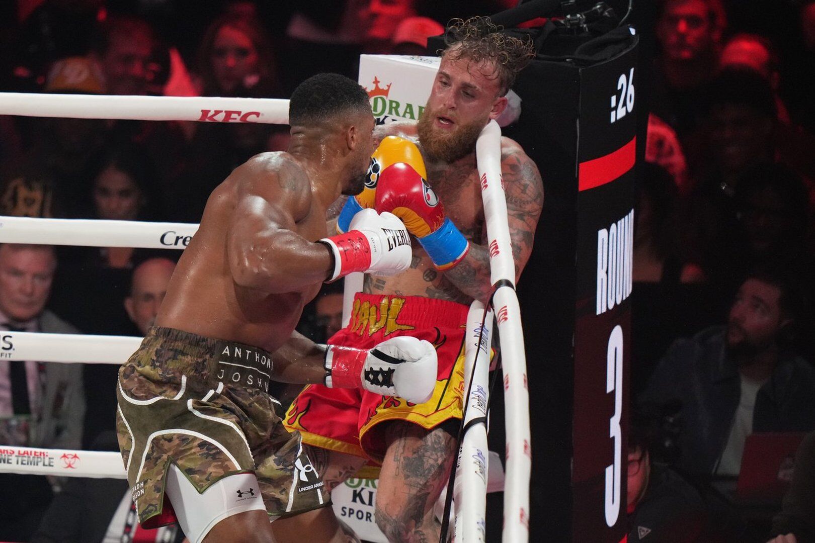 Anthony Joshua knocks out Jake Paul in 6th round to win heavyweight fight