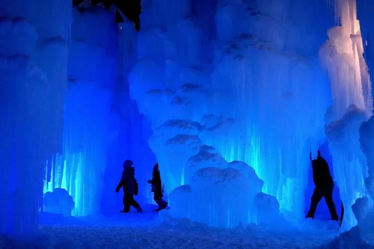 Dazzling Ice Castles draw tourists to New Hampshire and other states
