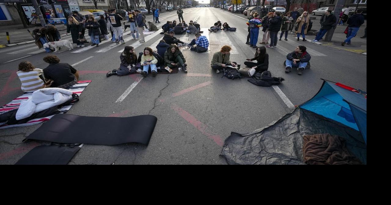 Students launch 24-hour traffic blockade in Serbia's capital ahead of ...