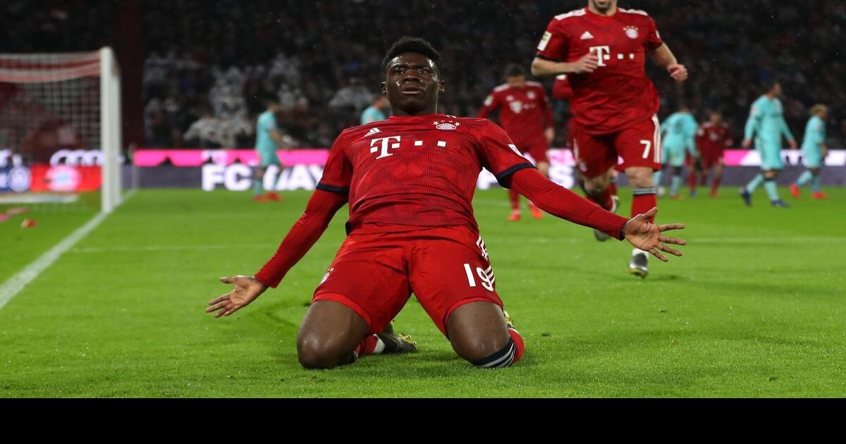 Canadian Alphonso Davies scores first goal for Bayern Munich