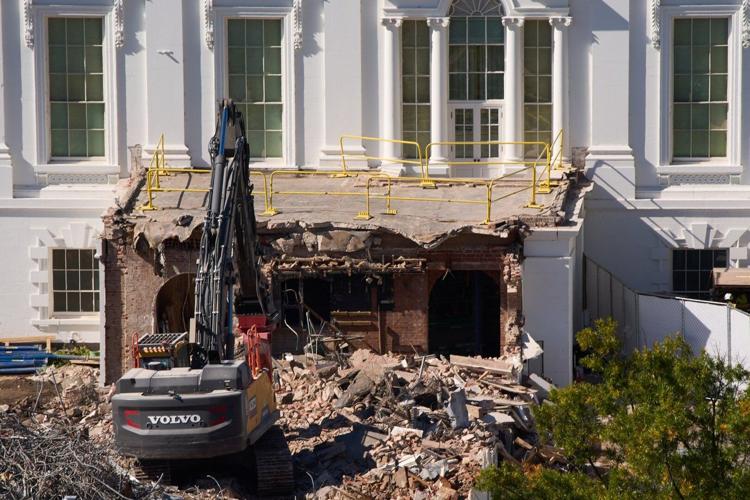 White House East Wing demolished as Trump moves forward with ballroom ...