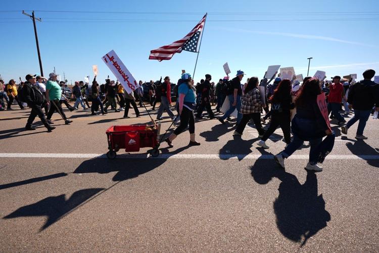 Police deploy chemical irritants at protesters gathered outside Texas ...