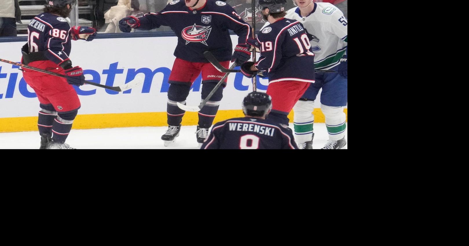 Blue Jackets beat skidding Canucks 4-1 behind Marchenko and Johnson