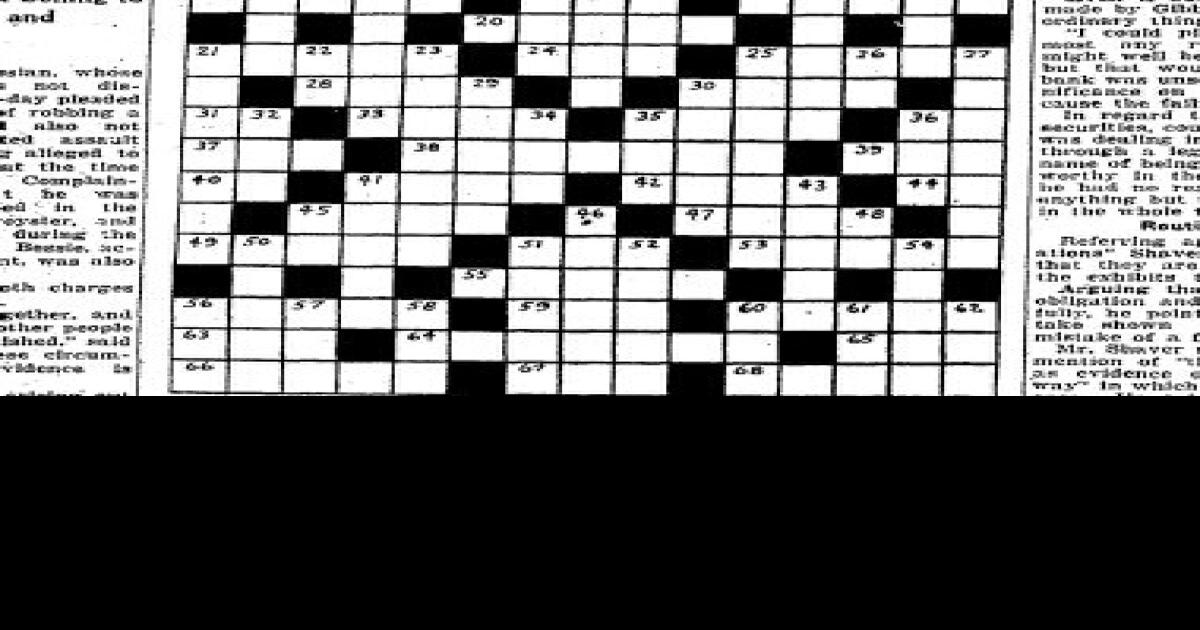 Can you solve the Star’s first ever crossword puzzle from 1924?