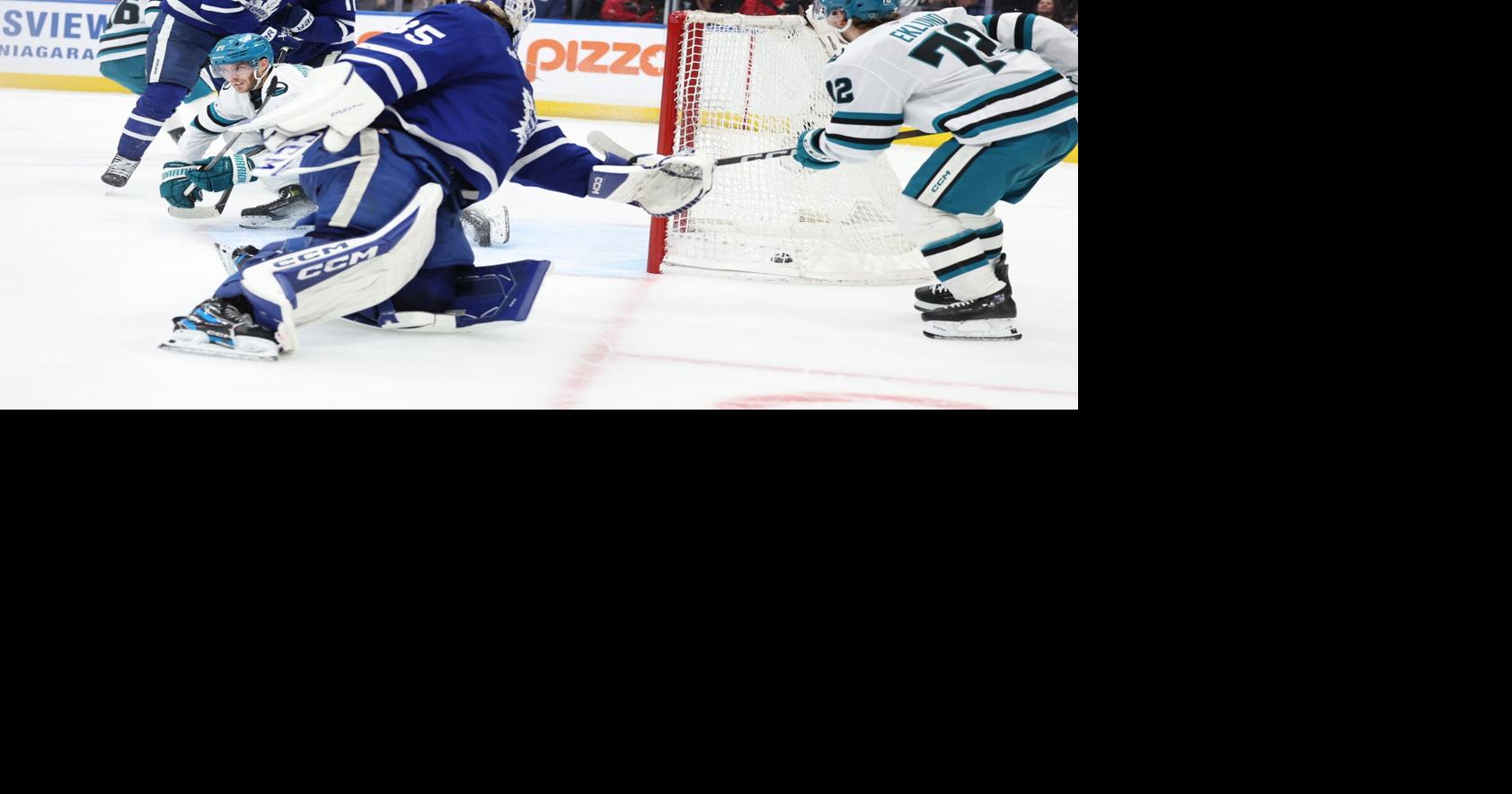 Leafs vs. Sharks: Hildeby’s heroics not enough in OT loss