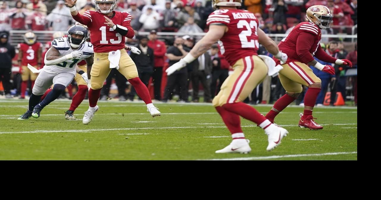 Purdy’s 4 TDs lead 49ers past Seahawks 41-23 in playoffs