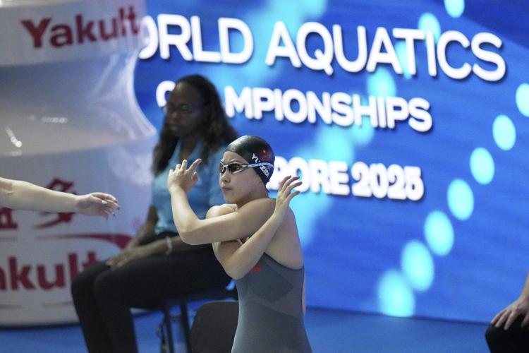 Chinese 12-year-old swimmer Yu Zidi makes her debut on world stage ...