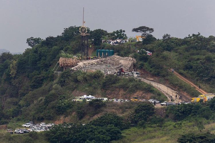 Death toll climbs to 5 in South African temple building collapse