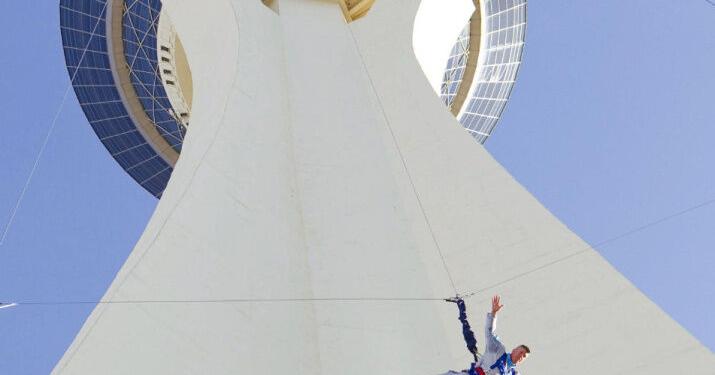 Vegas leap sets record for longest free fall