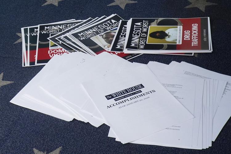 FACT FOCUS: Trump highlights familiar false claims as he reviews his ...