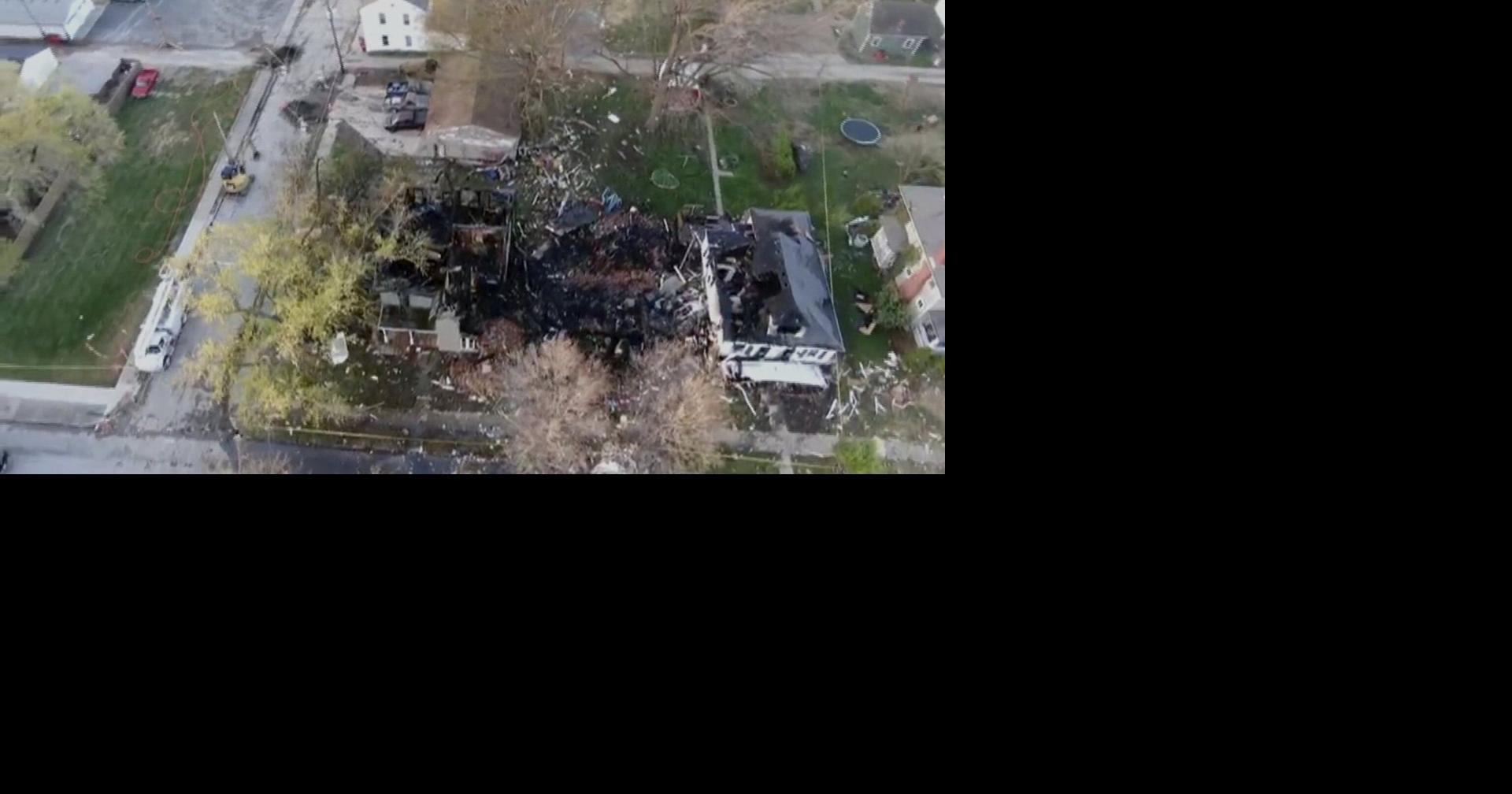 Gas explosion levels a home in a Kansas City suburb after a gas main is hit