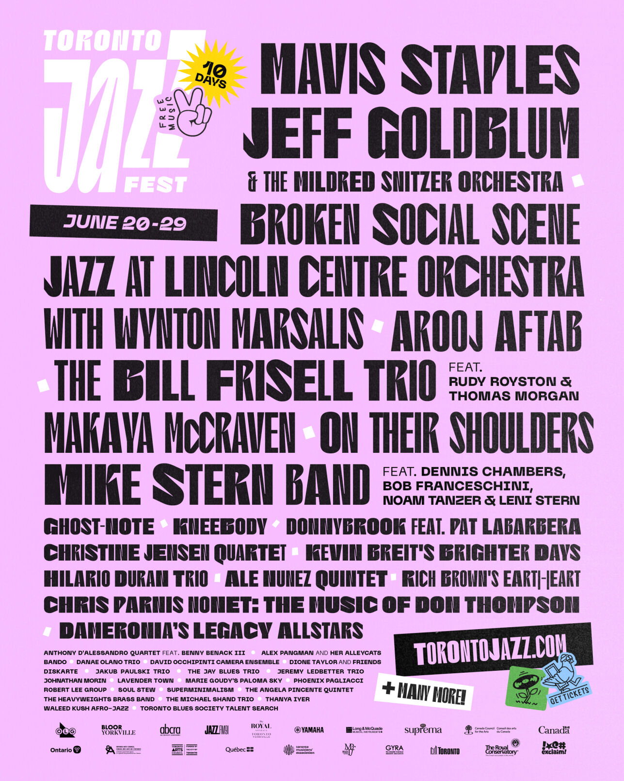 Toronto Jazz Festival lineup: Mavis Staples, Jeff Goldblum