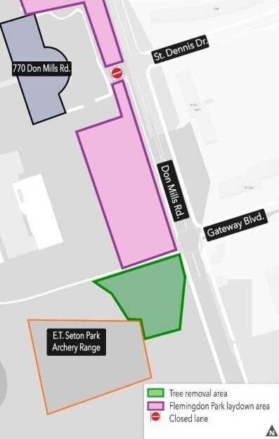 Metrolinx cuts down trees in Toronto park for Ontario Line