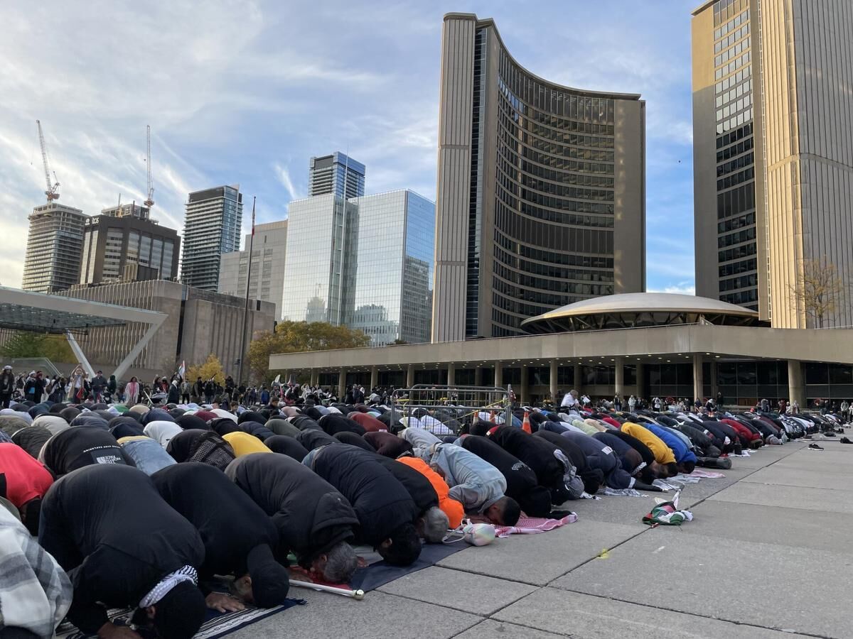 Thousands of protesters take over downtown Toronto streets