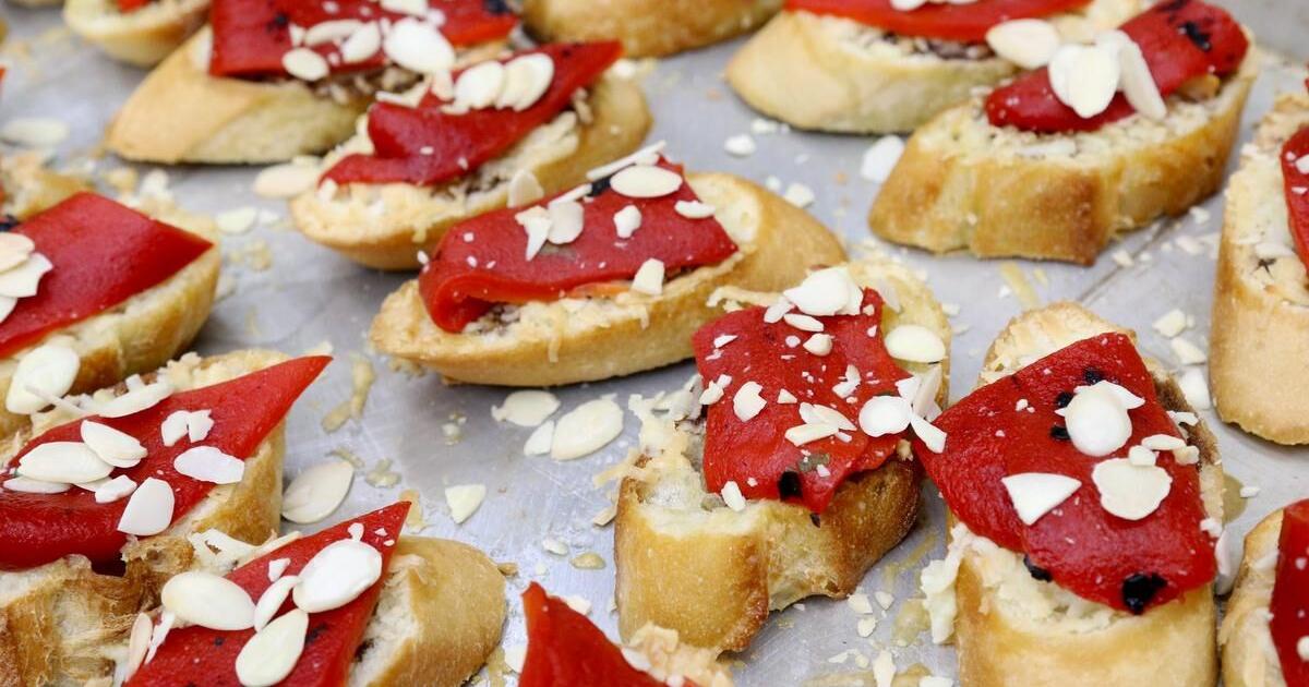 Melted Manchego With Roasted Pepper and Toasted Almonds
