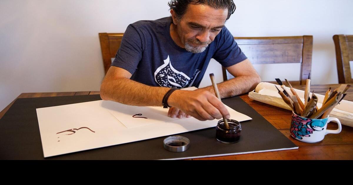 Syrian artist mixes messages of hope with Arabic calligraphy for ...