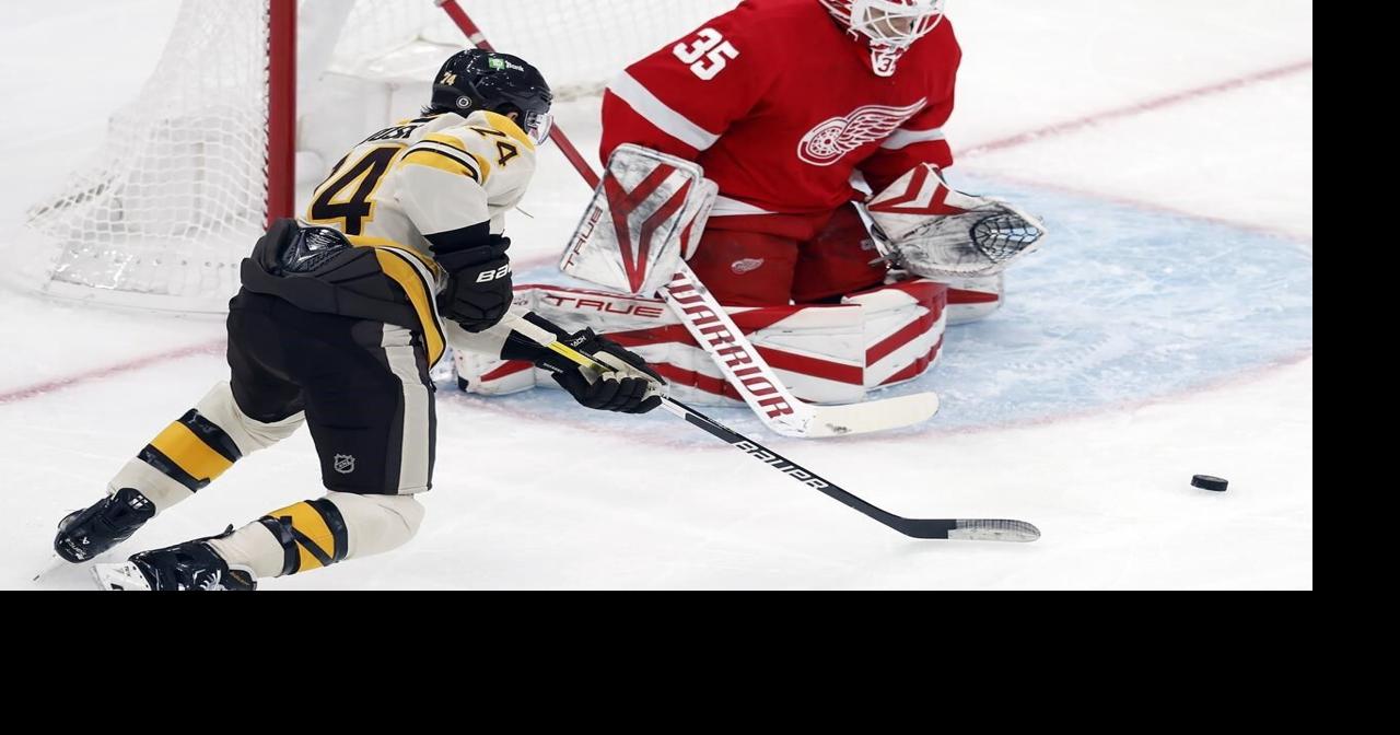 Alex DeBrincat, Red Wings knock off NHL-best Bruins for 2nd time, 5-2
