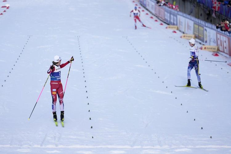 Hometown hero Klaebo completes golden sweep at Nordic world championships