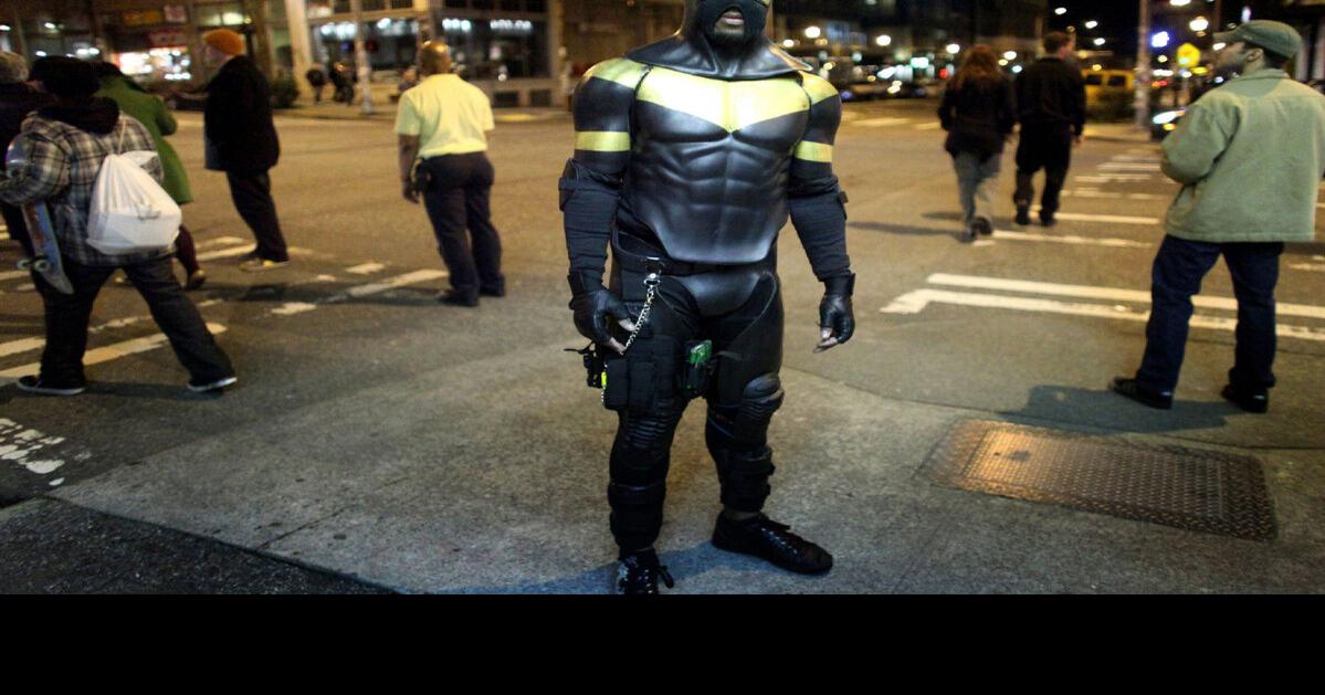 Seattle 'superhero' out of jail and back in costume