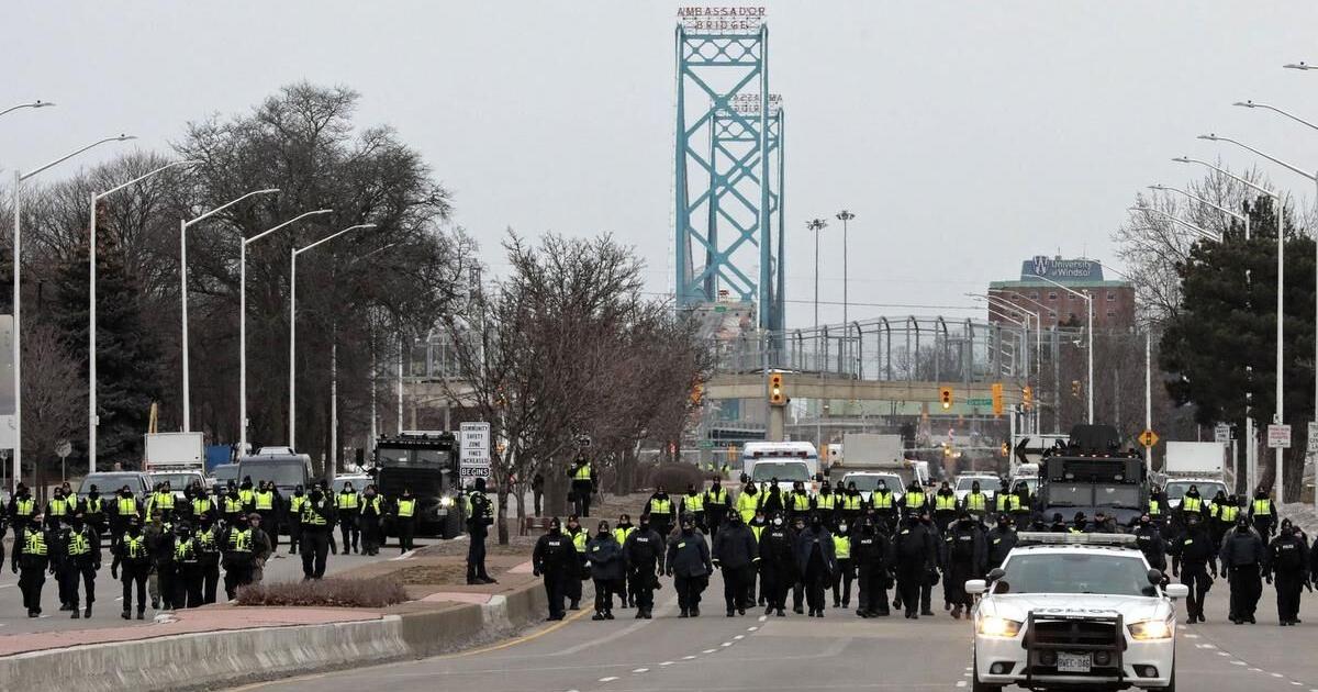 Police clear Ambassador Bridge trucker convoy protests