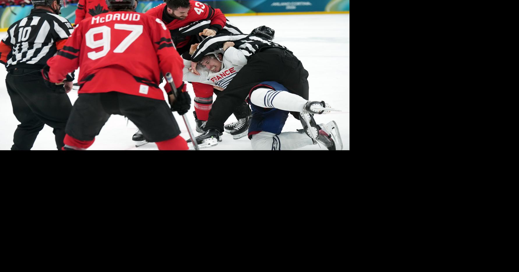 France suspends defenceman Crinon after fight, taunts vs Canada