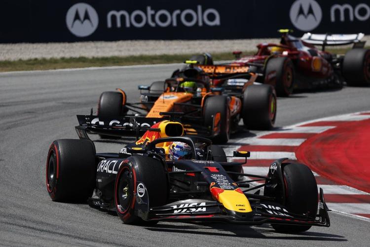 Track rage? Verstappen penalized for collision with Russell at Spanish GP