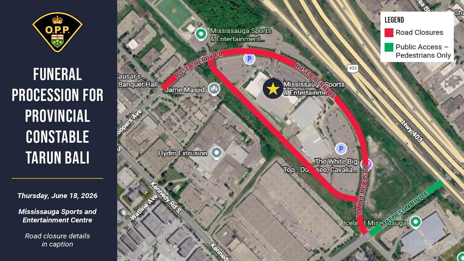 Funeral on Thursday morning for OPP officer killed on duty