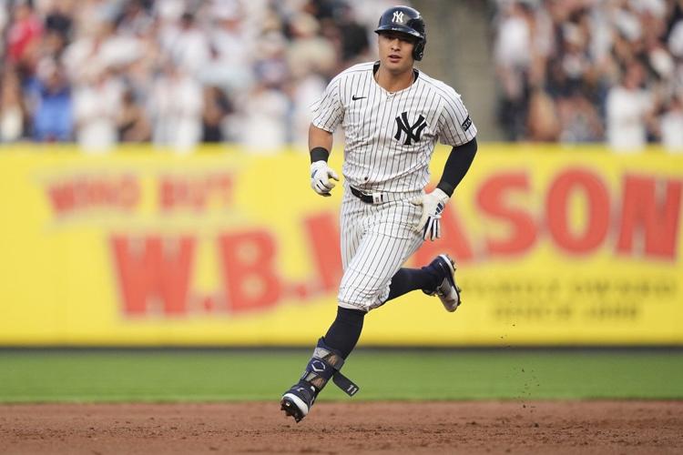 Yankees' Anthony Volpe stiff and sore when hit on elbow by pitch, but scans negative for break