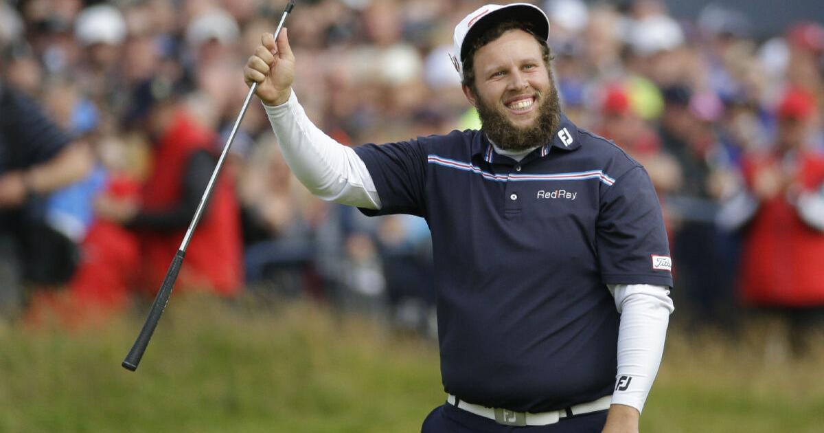 British golfer Andrew Johnston relishes his new-found popularity — and beef