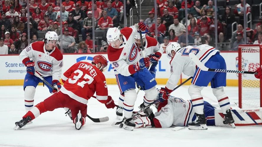 Raymond scores late in 3rd and OT to keep Red Wings playoffs alive with 5-4 win over Canadiens