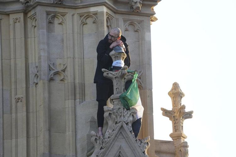 A man with a Palestinian flag who climbed London's Big Ben tower is ...